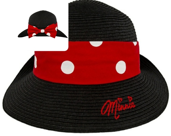 Disney | Accessories | Disney Minnie Mouse Straw Fedora | Poshmark